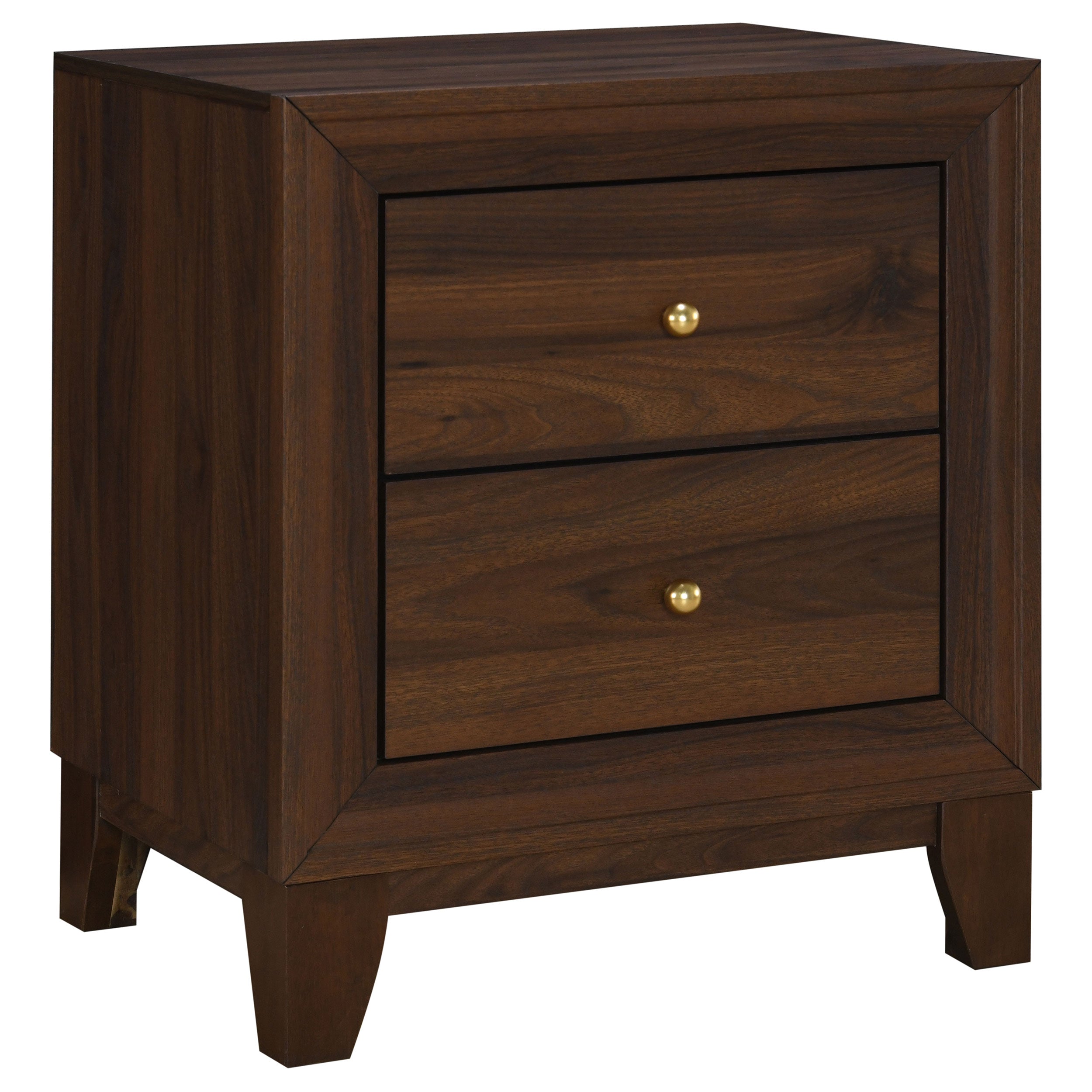 Welsley 2-drawer Nightstand Bedside Table Walnut – New Age Chicago Furniture Co.