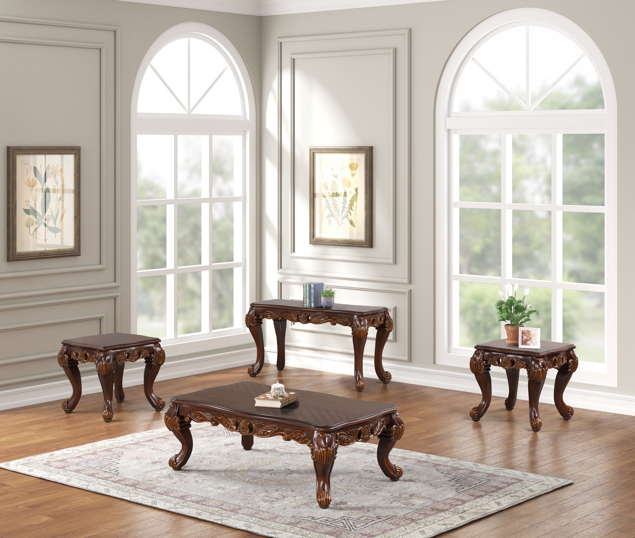 Brown Wood veneer Tables – New Age Chicago Furniture Co.