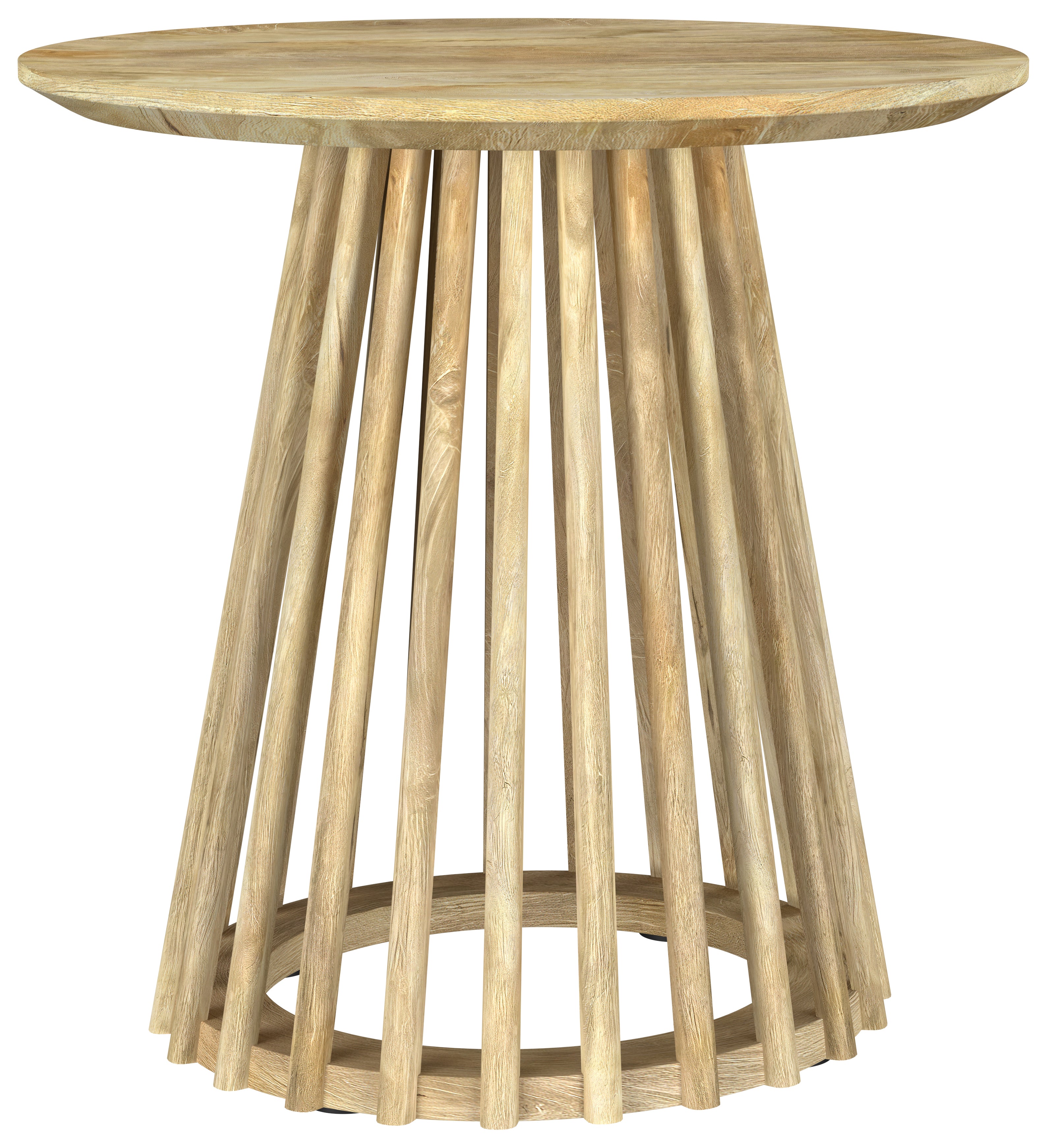 Touhy Round Solid Wood End Side Table Natural Mango – New Age Chicago ...